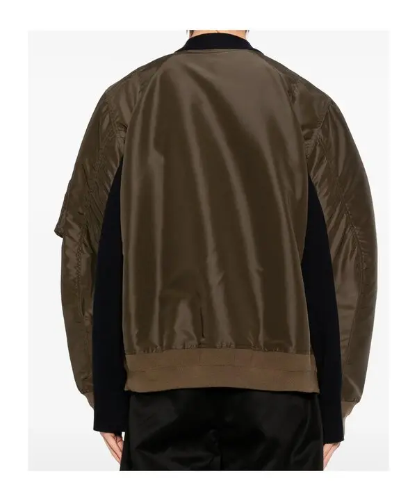 Sacai V-neck Paneled Cardigan