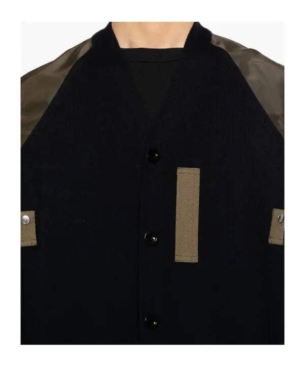 Sacai V-neck Paneled Cardigan