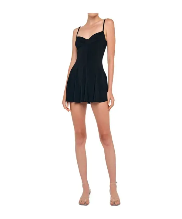 Norma Kamali Underwire Pickleball Dress - Black
