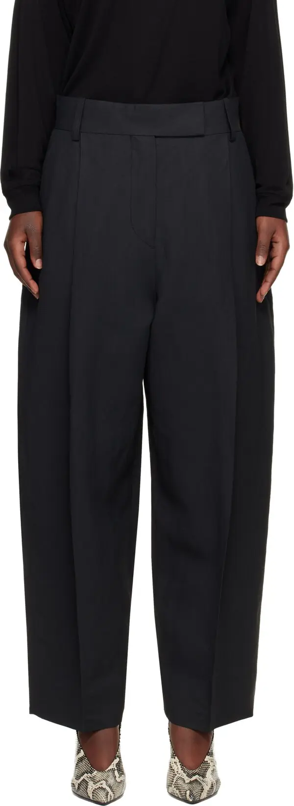 Studio Nicholson Belted Wide-leg Trousers