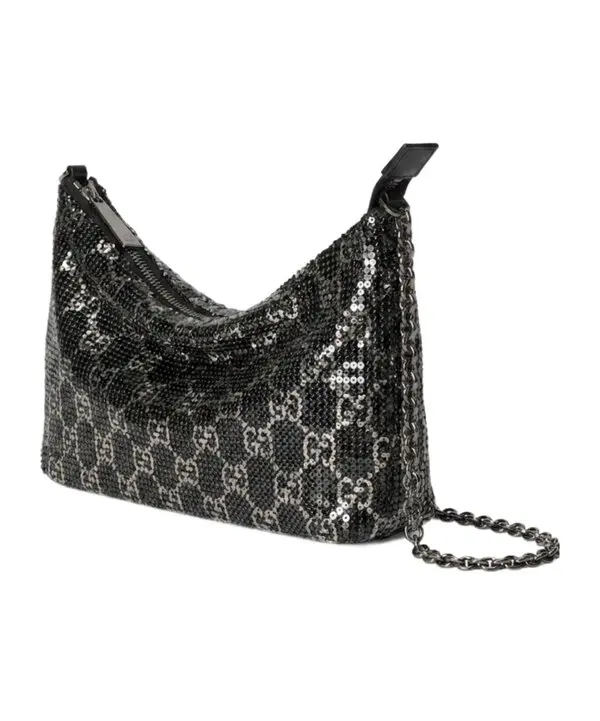 Gucci Metallic Evening Bag With Charm