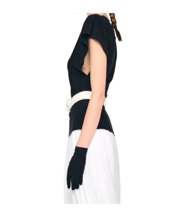 Norma Kamali Cap Sleeve Shoulder Pad Top