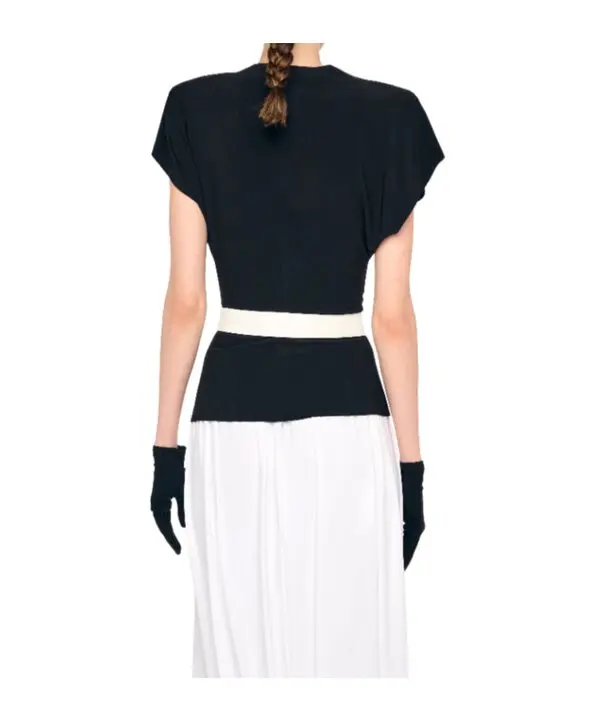 Norma Kamali Cap Sleeve Shoulder Pad Top
