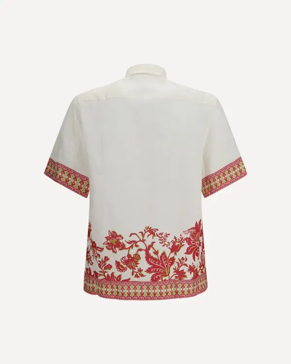 Etro Short-sleeve Floral Print Shirt - White