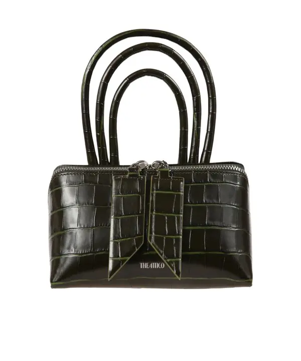 Attico Embossed Zip-up Tote Bag - Black