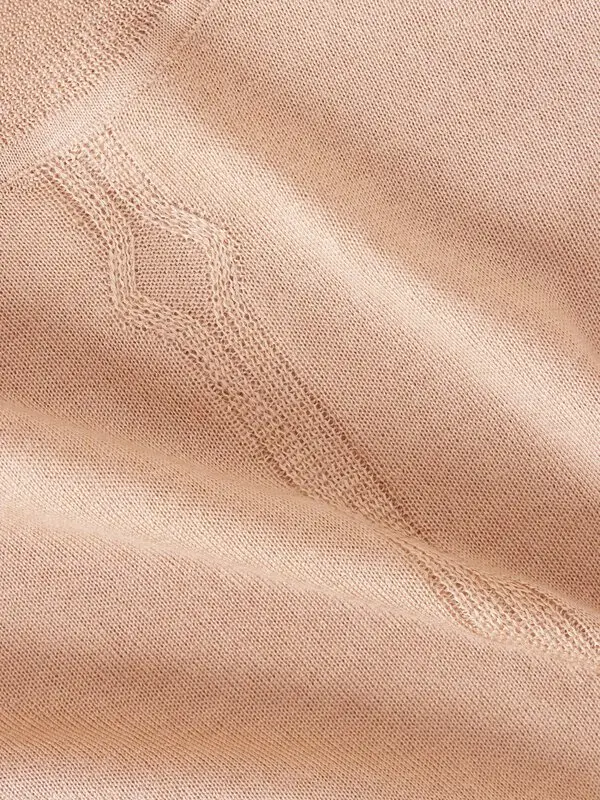 Gabriela Hearst Turtleneck Sweater In Cashmere And Silk-blend - Nude
