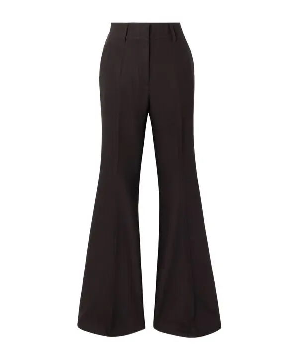Gabriela Hearst Wool Flared Trousers - Black