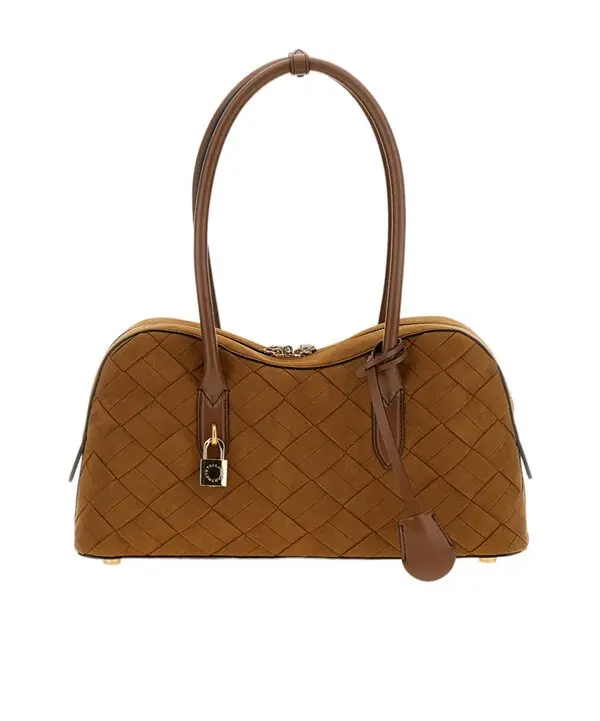 Stella McCartney Logo Detailed Zipped Shoulder Bag - Brown