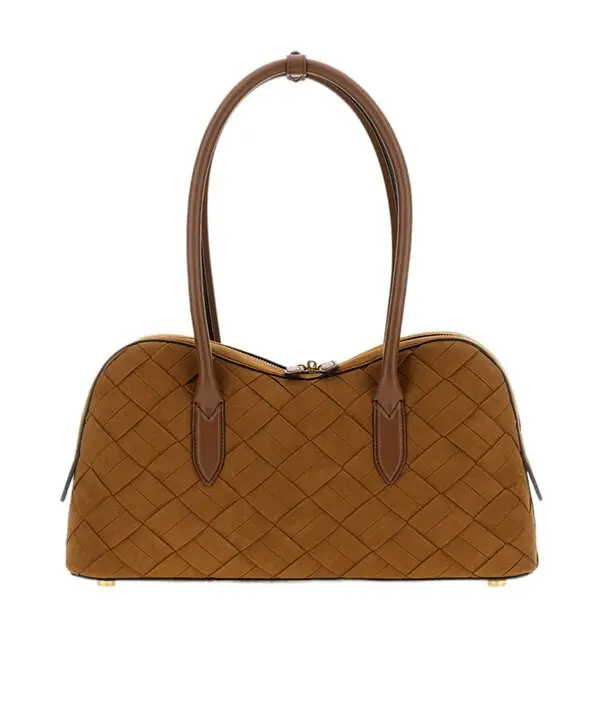 Stella McCartney Logo Detailed Zipped Shoulder Bag - Brown