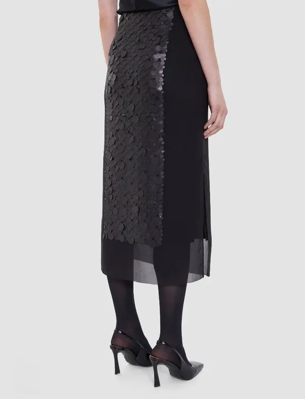 JOSEPH Sequin-embellished Midi Skirt