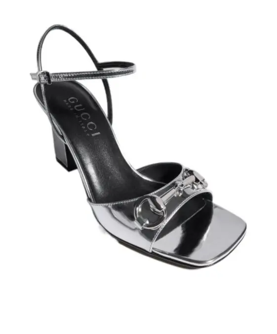 Gucci Signora Sandal - Metallic Silver