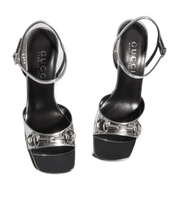 Gucci Signora Sandal - Metallic Silver