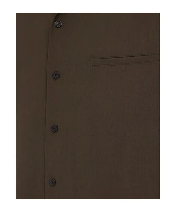 THE ROW Kanta Fluid Soft Wool Shirt - Green