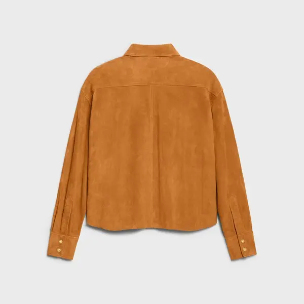 Celine Suede Shirt With Lapels And Pocket