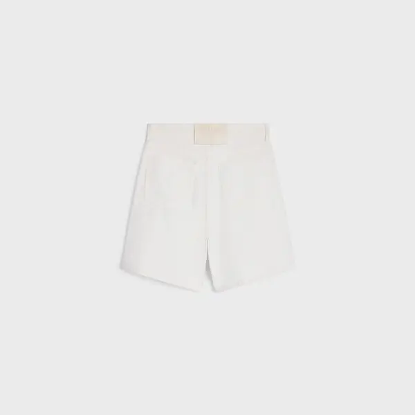 Celine High-waisted Denim Shorts With Stud Embellishments