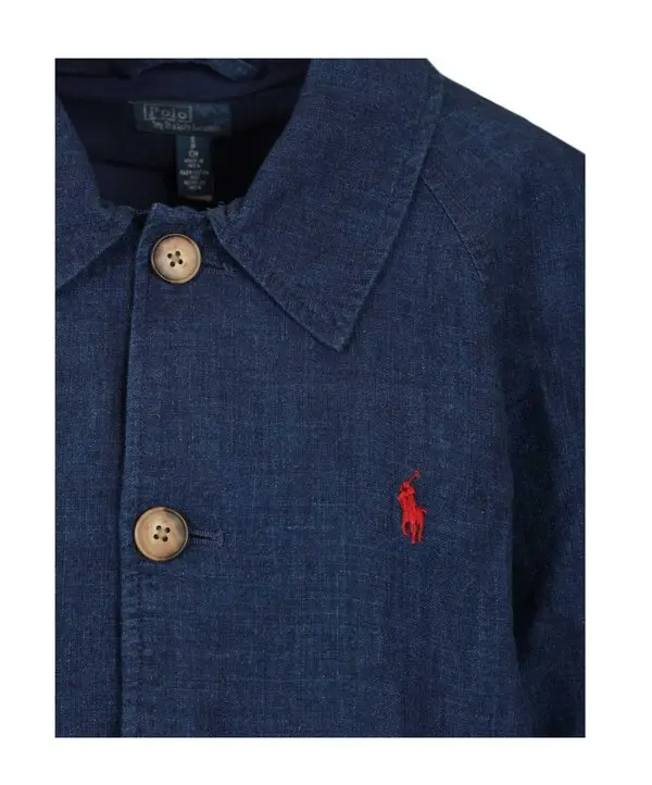 Polo Ralph Lauren Delavé Linen Single-breasted Jacket - Blue