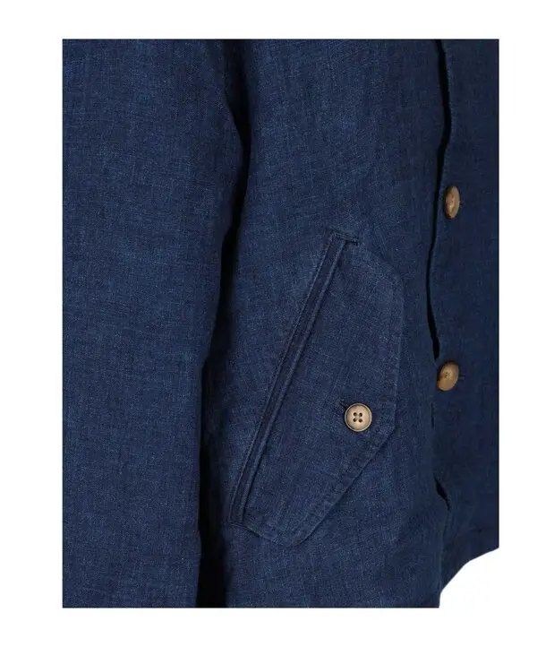 Polo Ralph Lauren Delavé Linen Single-breasted Jacket - Blue