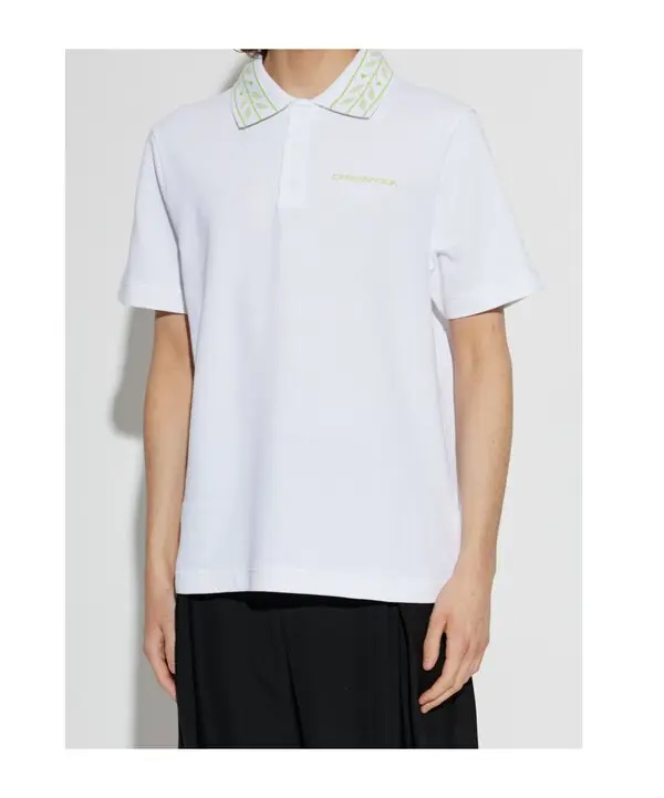 Casablanca Embroidered Logo Polo Shirt - White
