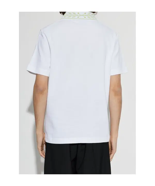 Casablanca Embroidered Logo Polo Shirt - White