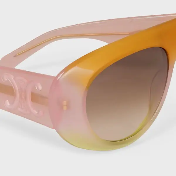 Celine Triomphe Stamp 01 Sunglasses In Acetate - Nude