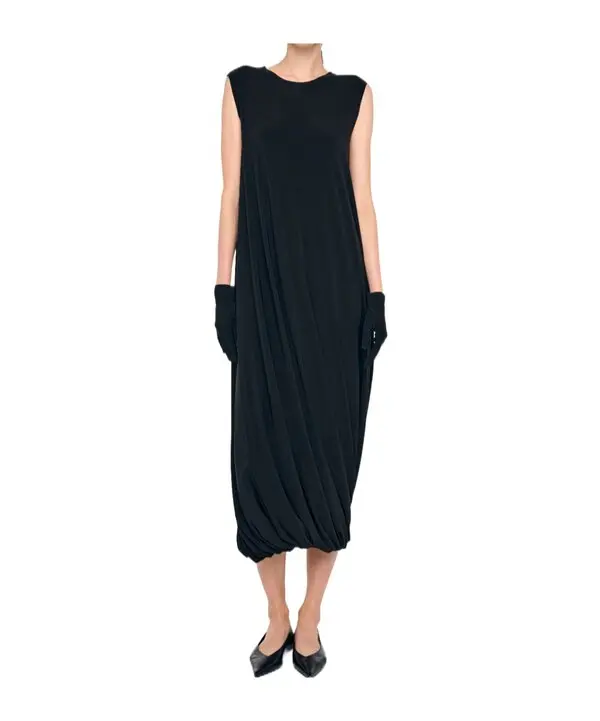 Norma Kamali Sleeveless Twist Mid-calf Dress