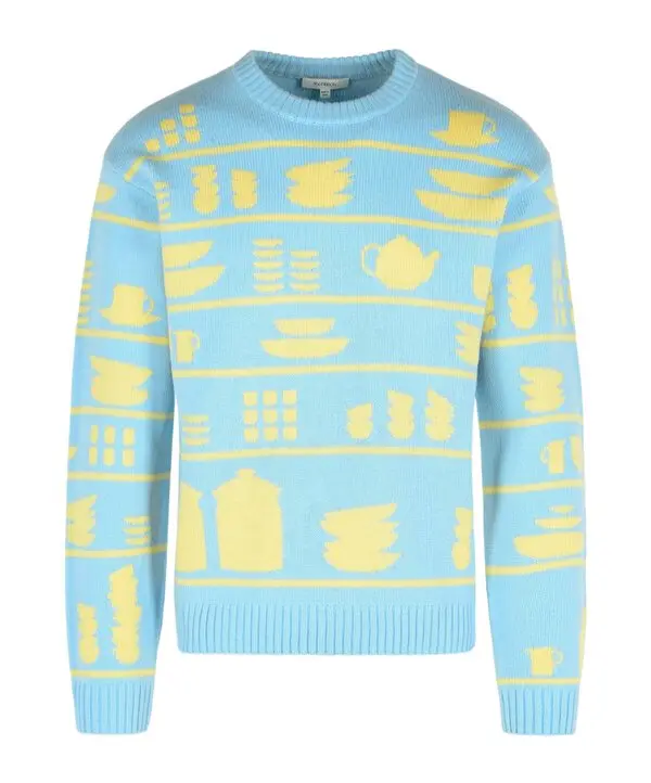 J.W.ANDERSON Jw Anderson Crockery Jacquard Jumper - Blue