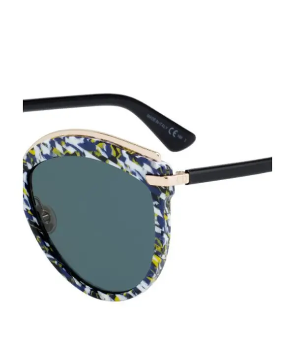 Dior Multicolor Print Round Frame Sunglasses