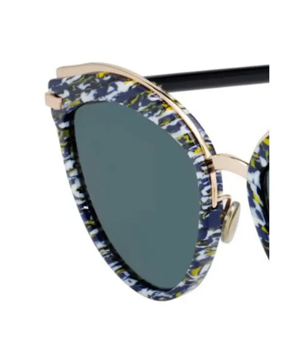 Dior Multicolor Print Round Frame Sunglasses