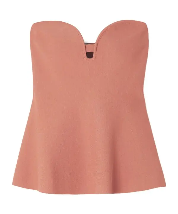 Stella McCartney Strapless Peplum Knit Top
