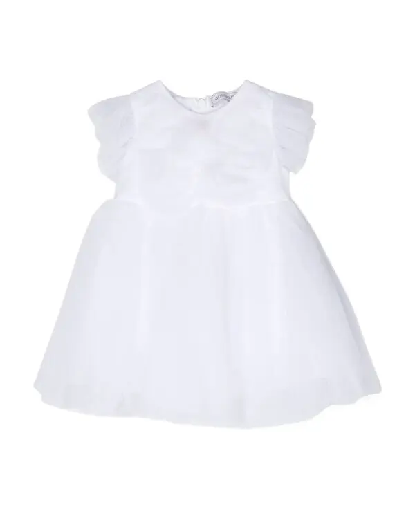 Monnalisa Ruffled Crewneck Dress