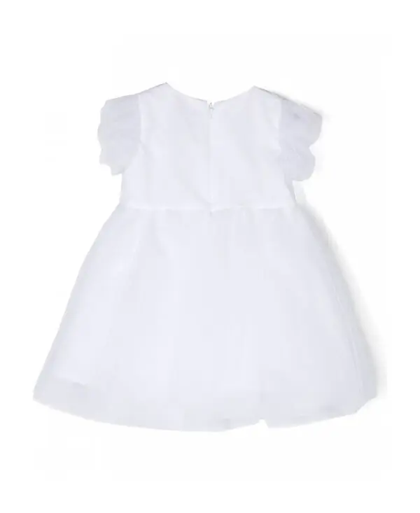 Monnalisa Ruffled Crewneck Dress