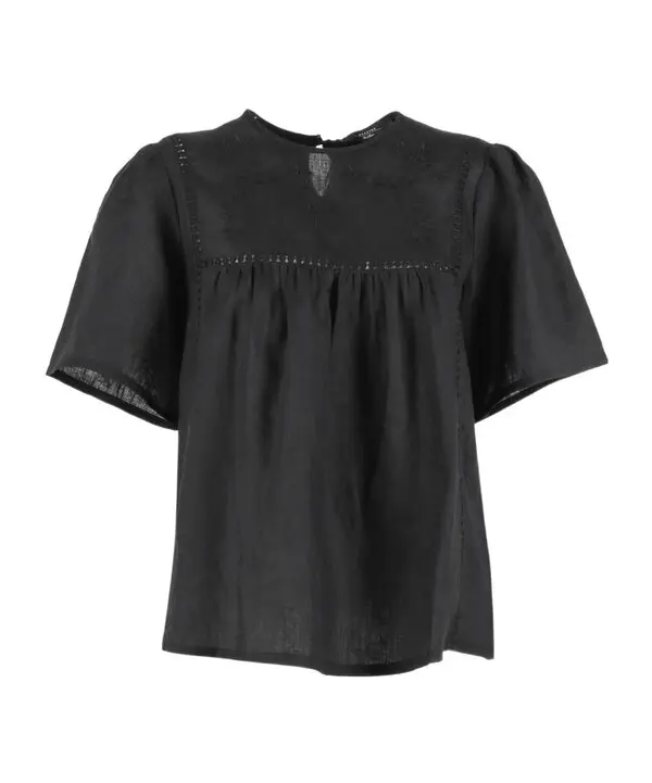 Max Mara Embroidered Top With Pleats