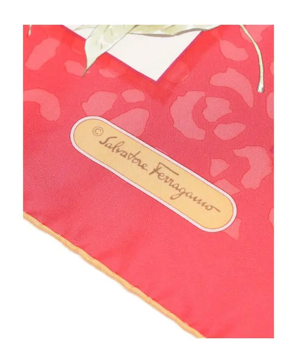 FERRAGAMO Printed Silk Scarf - Multicolor