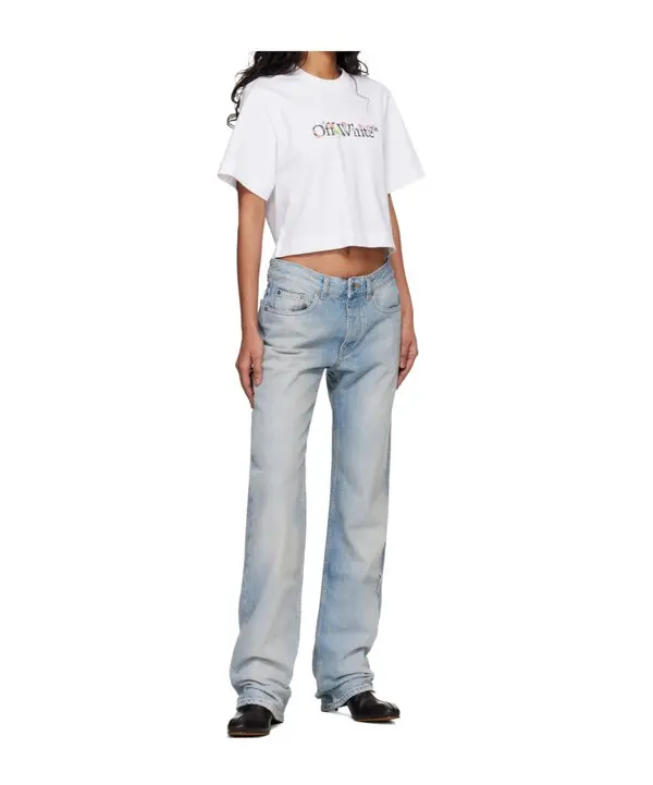 Off-White Straight Leg Jeans