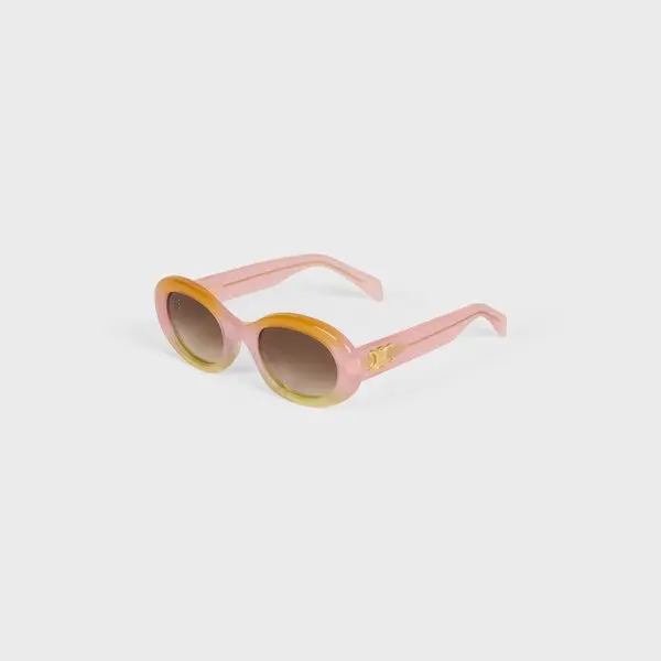Celine Triomphe 01 Sunglasses In Acetate - Sunset