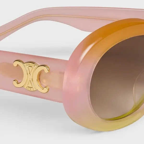 Celine Triomphe 01 Sunglasses In Acetate - Sunset