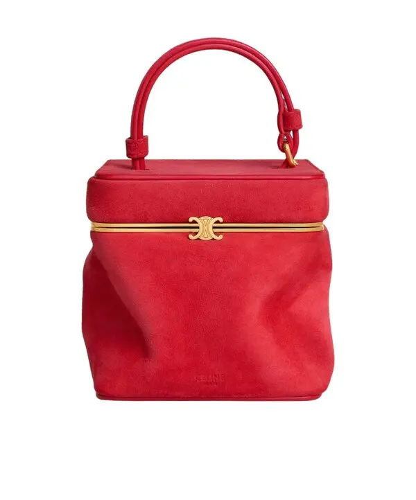 Celine Cube In Suede Goatskin