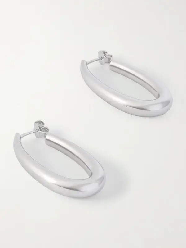 Gabriela Hearst Sterling Silver Hoop Earrings - White