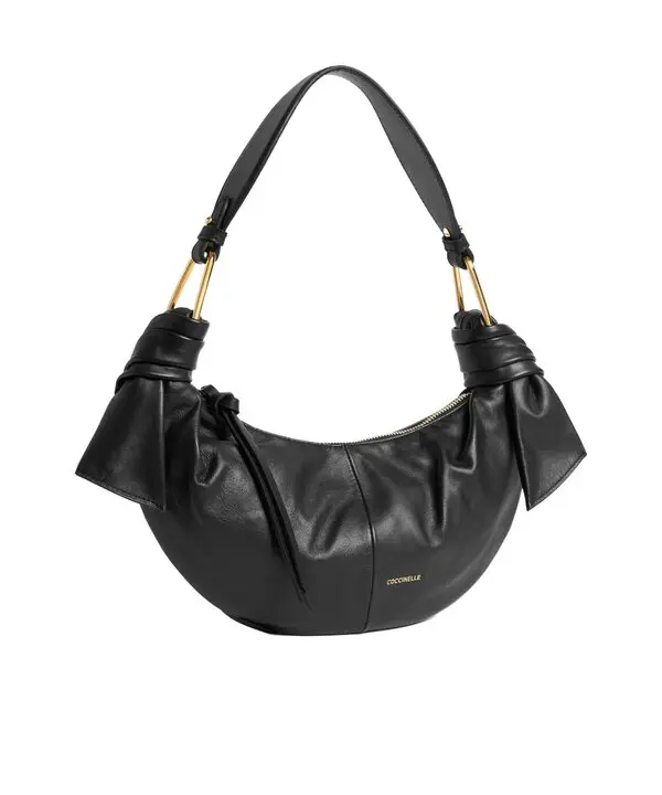 COCCINELLE Furoshiki Knot Detailed Small Shoulder Bag - Black