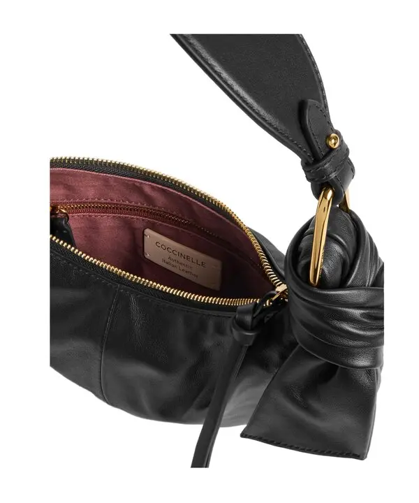 COCCINELLE Furoshiki Knot Detailed Small Shoulder Bag - Black