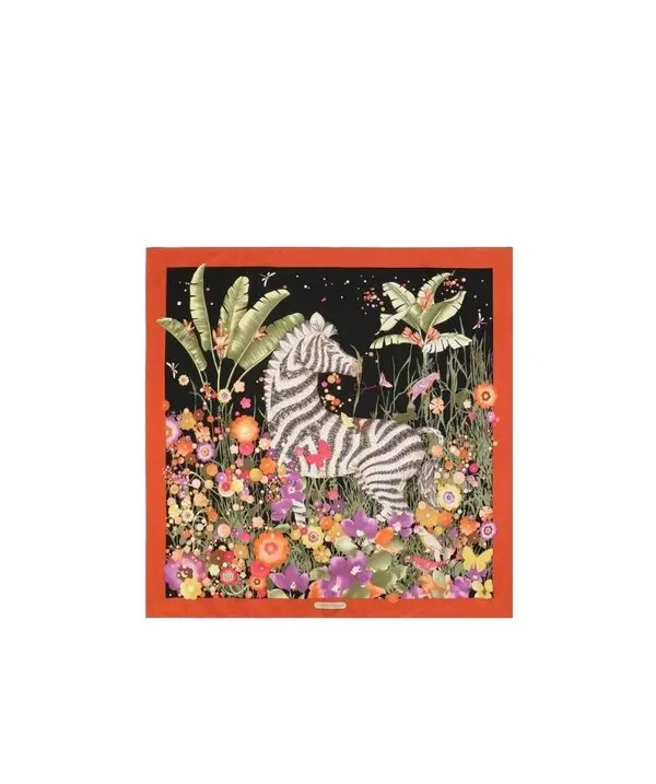 FERRAGAMO Printed Square Silk Scarf - Multicolor