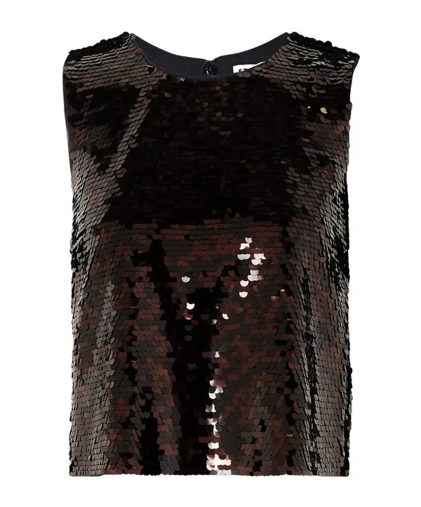 Staud Seraphina Sequined Top - Black