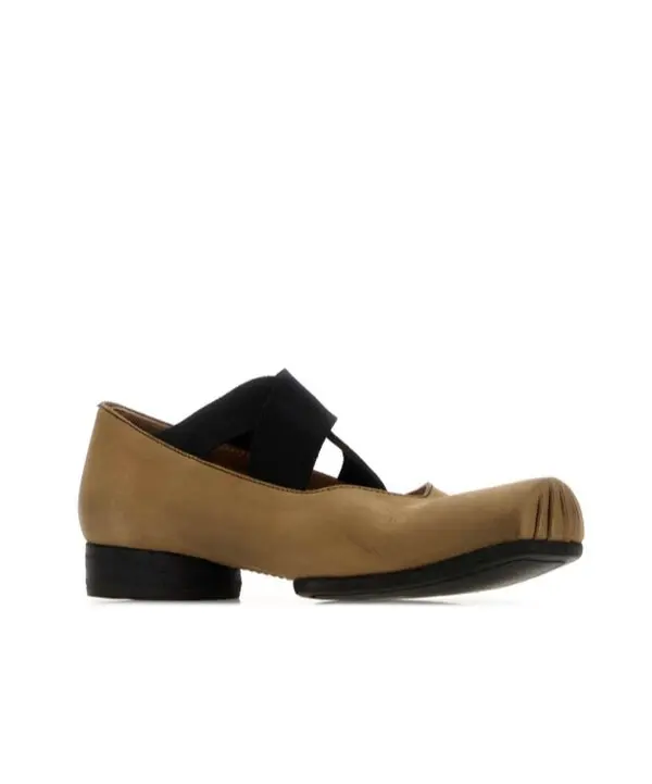 UMA WANG Square-toed Ballet Flats - Brown