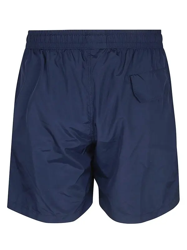 Eleventy Club Drawstring Swim Shorts - Blue