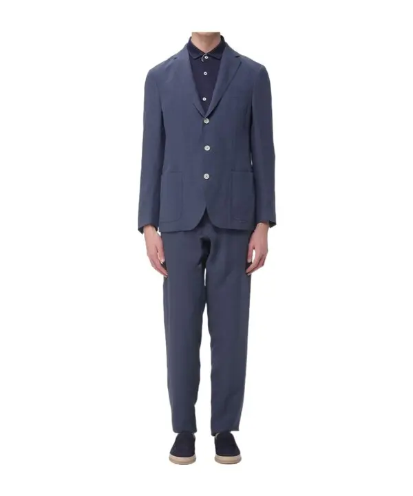 Eleventy Button Single-breasted Blazer - Blue