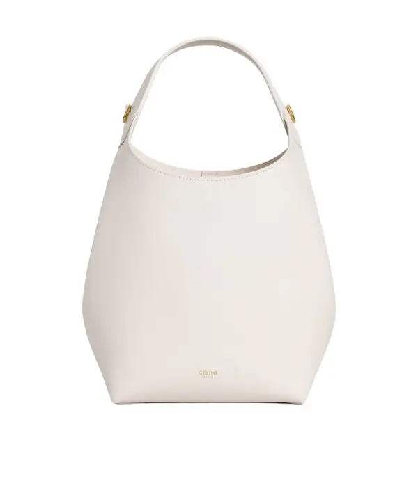 Celine Small Hobo Bag In Supple Smooth Calfskin - Rice