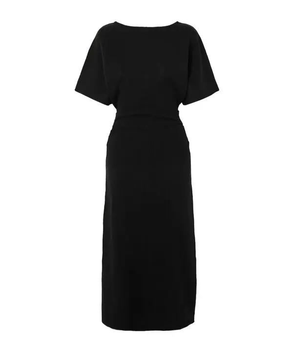 Staud Amelie Pleated Dress - Black