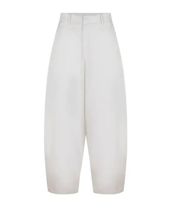 ALYSI Elastic-waist Wide-leg Pants - Gesso