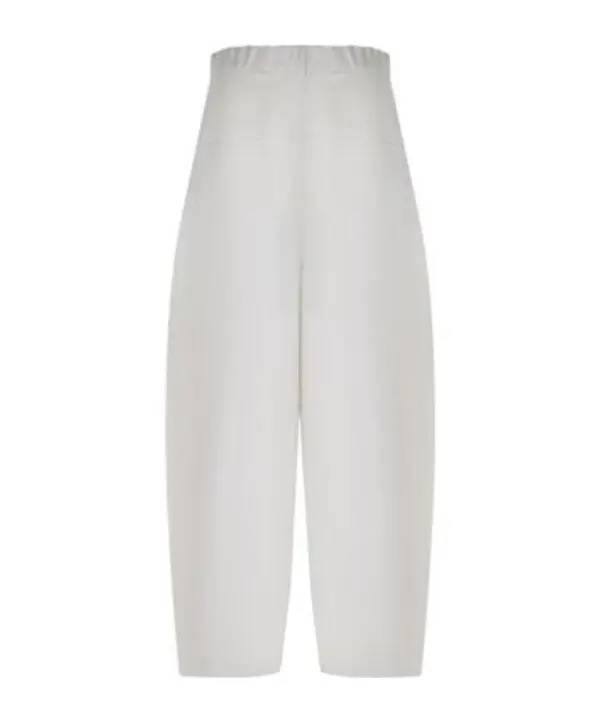 ALYSI Elastic-waist Wide-leg Pants - Gesso