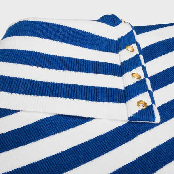Celine High Neck Cotton Top